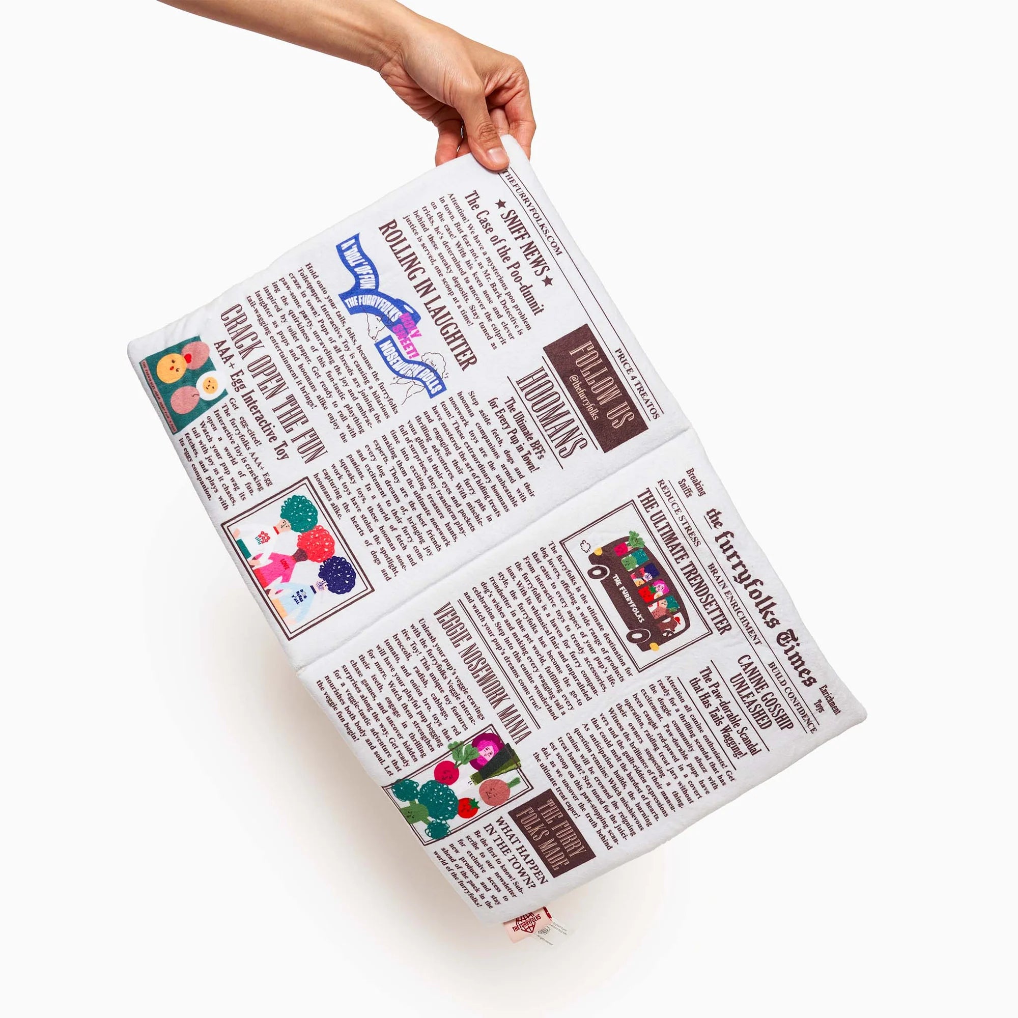 The Furryfolks-Newspaper Nosework Toy | LeMonstre | Le Monstre